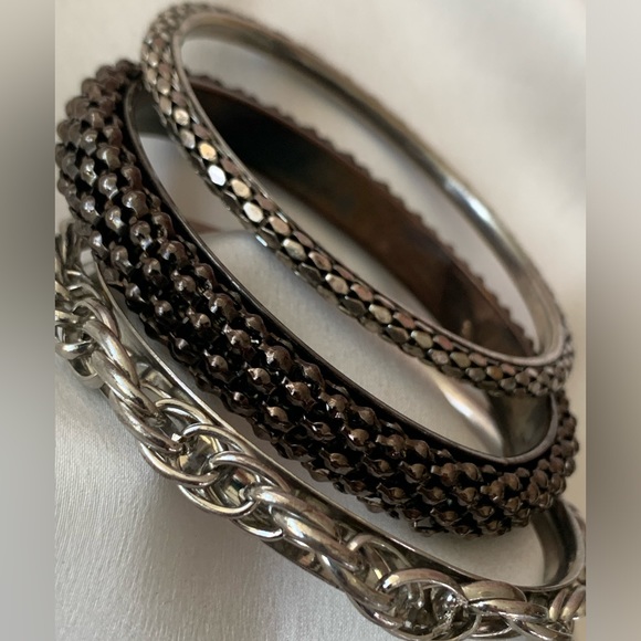 Jewelry | Rock Punk Biker Stacking Metal Bangle Bracelets Set Of 3 ...